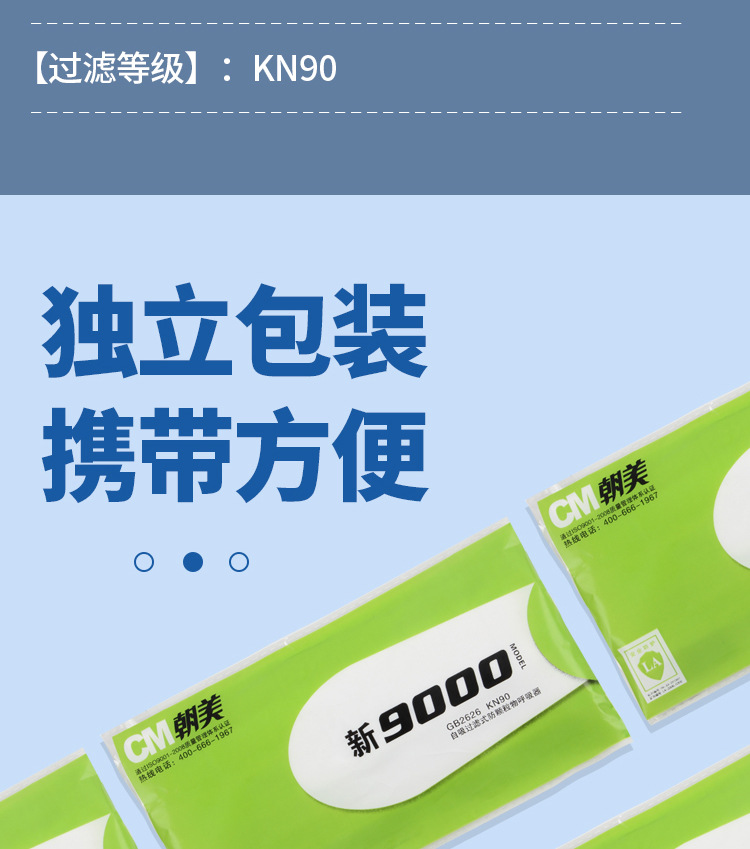 CM朝美新9000型职业防尘口罩KN90级防雾霾防工业粉尘纱布劳保口罩-阿里巴巴