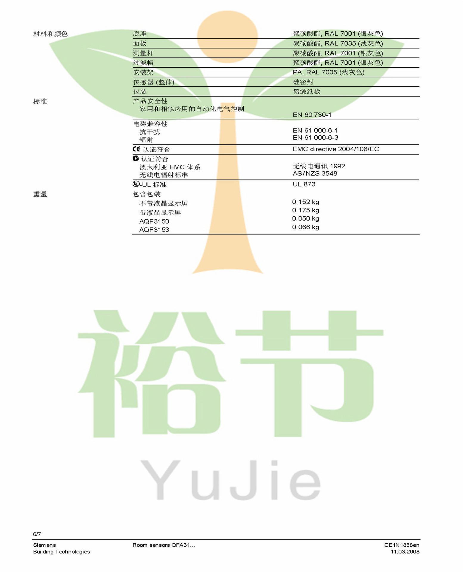 SIEMENS西门子 QFA3171D 液晶数显室外温湿度传感器4-20mA-阿里巴巴