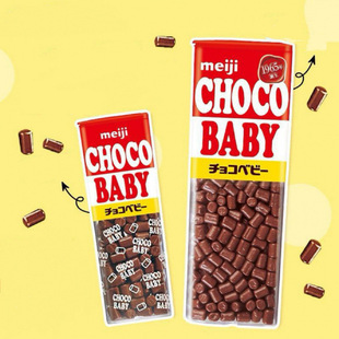 日本进口明治ChocoBaby小BB豆巧克力儿童休闲便携盒装零食32g旅行-阿里巴巴