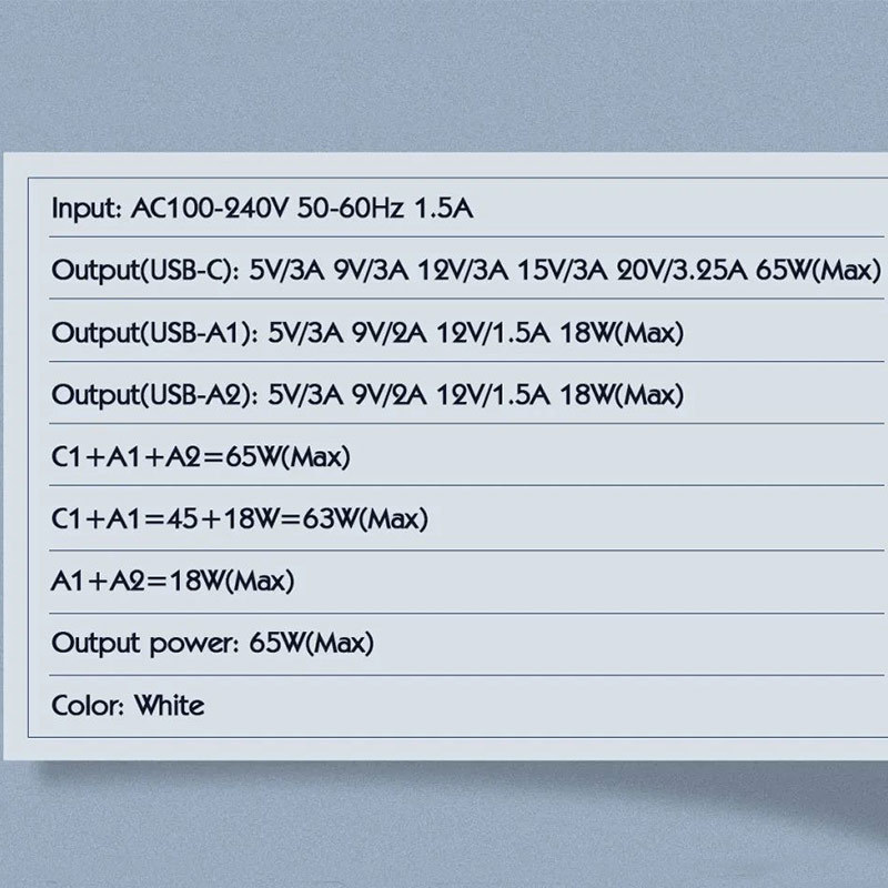 LDNIO手提电脑PD65W充电器QC3.0闪充18W手机平板USB快充头A3511Q-阿里巴巴