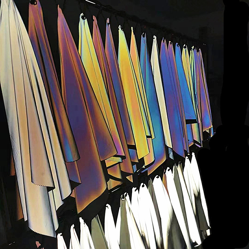 高亮化纤银色反光涂层布料 反光折射材料夜行服装用布 反光面料-阿里巴巴