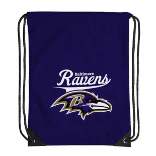NFL巴尔的摩乌鸦抽绳包Baltimore Ravens Drawstring Bag-阿里巴巴