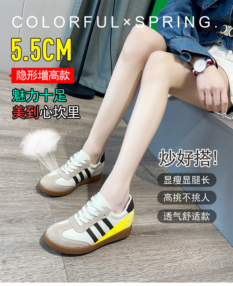 2023秋冬德训鞋真皮复古经典三杠德训鞋 女低帮透气休闲小白鞋-阿里巴巴