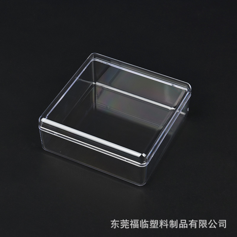 天地盖正方形样品盒全透明收藏展示盒92x92x37圆角收纳盒PS塑料盒-阿里巴巴