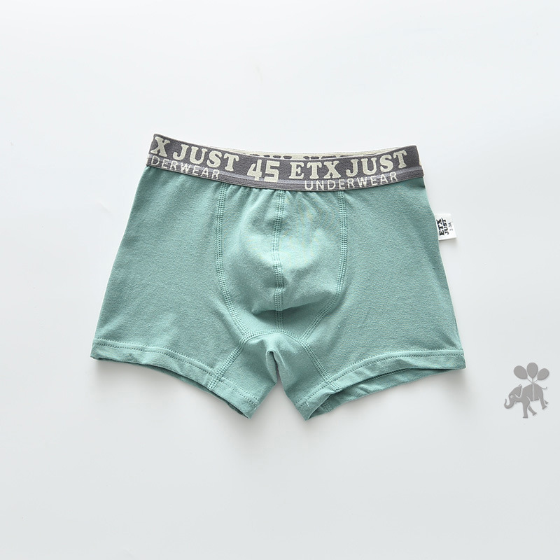 ETX JUST儿童内裤纯色棉A类无骨大童男生平角裤纯色宽腰短裤-阿里巴巴