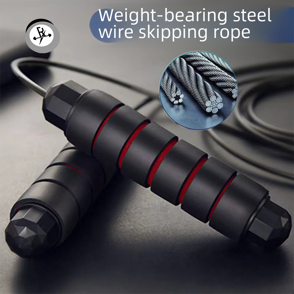 Load steel wire rope skipping double bearing professional sports ...