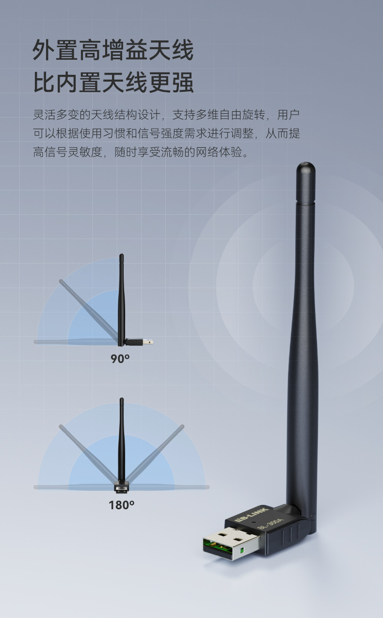 免驱WiFi6无线网卡台式机电脑USB无线WiFi接收器发射BL-300A 必联-阿里巴巴