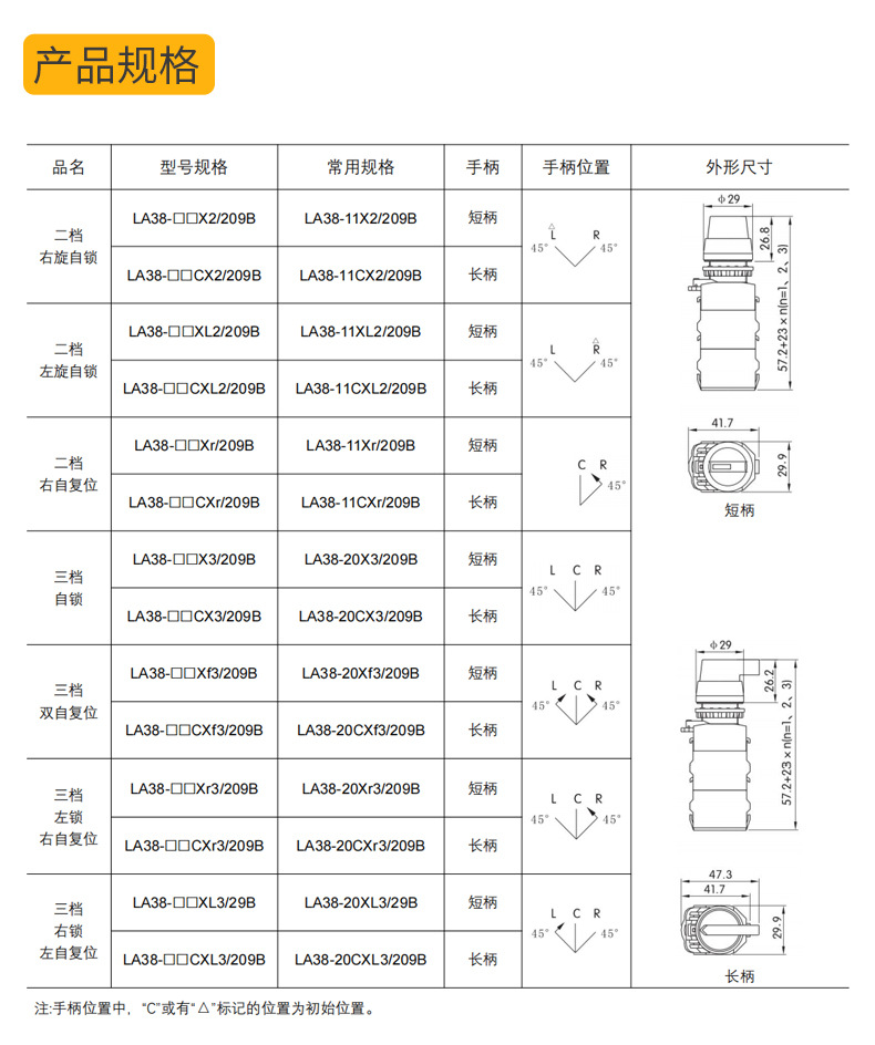 LA38-11/209B LA38-11D/209B LA38 原厂 江阴长江电器 控制按钮-阿里巴巴
