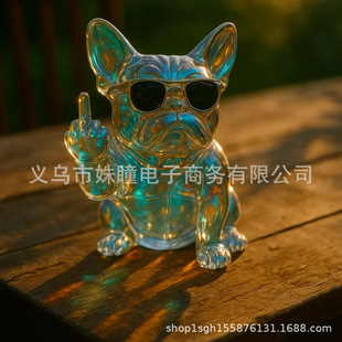 跨境French Bulldog Middle Finger Statue法国斗牛犬中指雕像-阿里巴巴