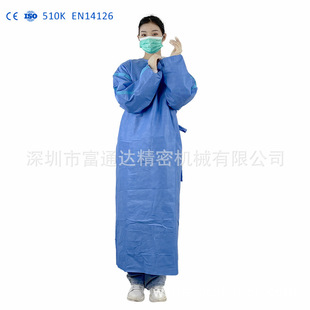 AAMI Level4 SMS+PE无纺布连体手术隔离衣ASTM F1670病房服隔离袍-阿里巴巴