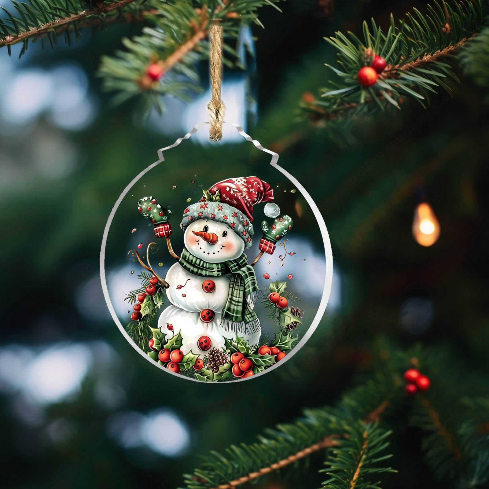 2D平面亚克力圣诞雪人挂件 爆款热卖亚克力装饰 节日饰品批发-阿里巴巴