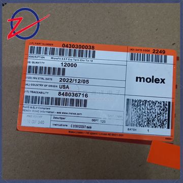 430300038 43030-0038 0430300038连接器molex压线端子适配18AWG-阿里巴巴