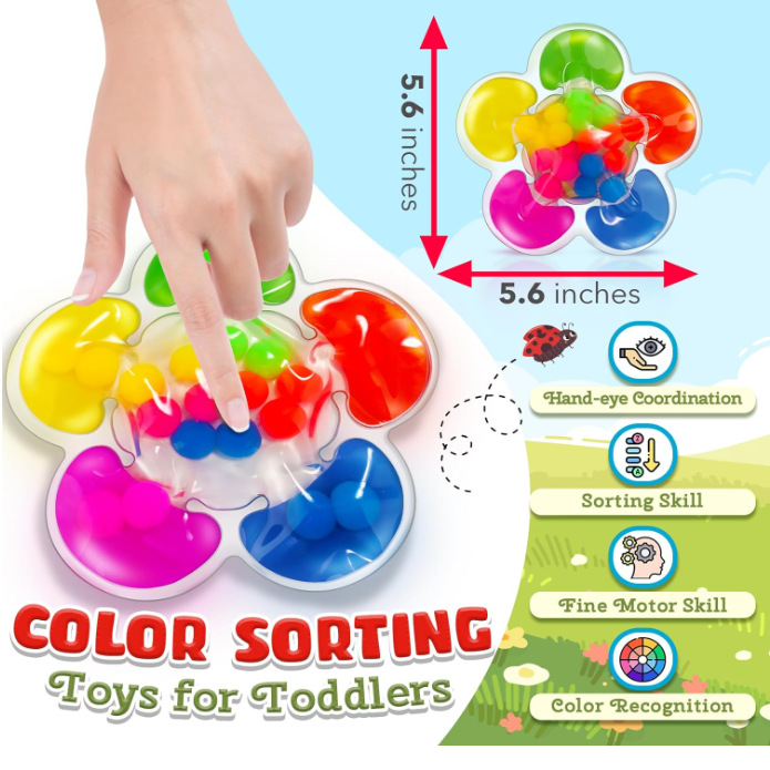 亚马逊Color Sorting Toys颜色分类感官玩具匹配玩具儿童益智玩具-阿里巴巴