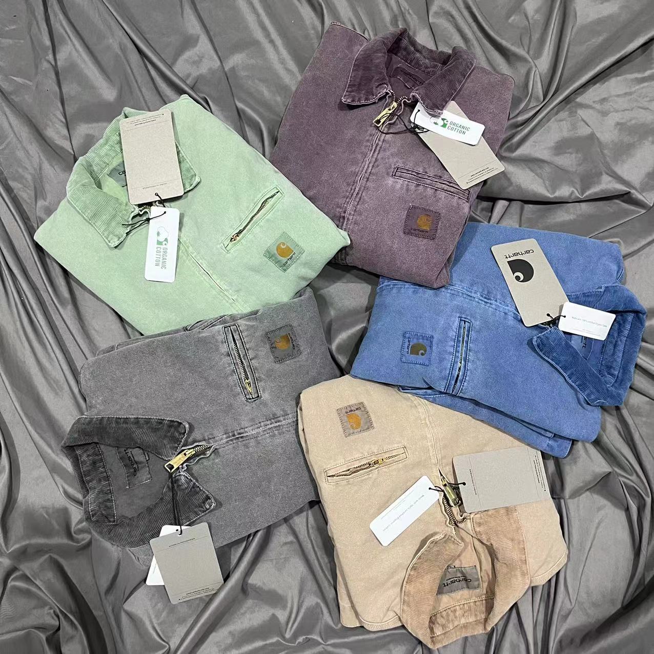 一件代发美式复古翻领底特律夹克vintage CRHT男女情侣穿搭-阿里巴巴