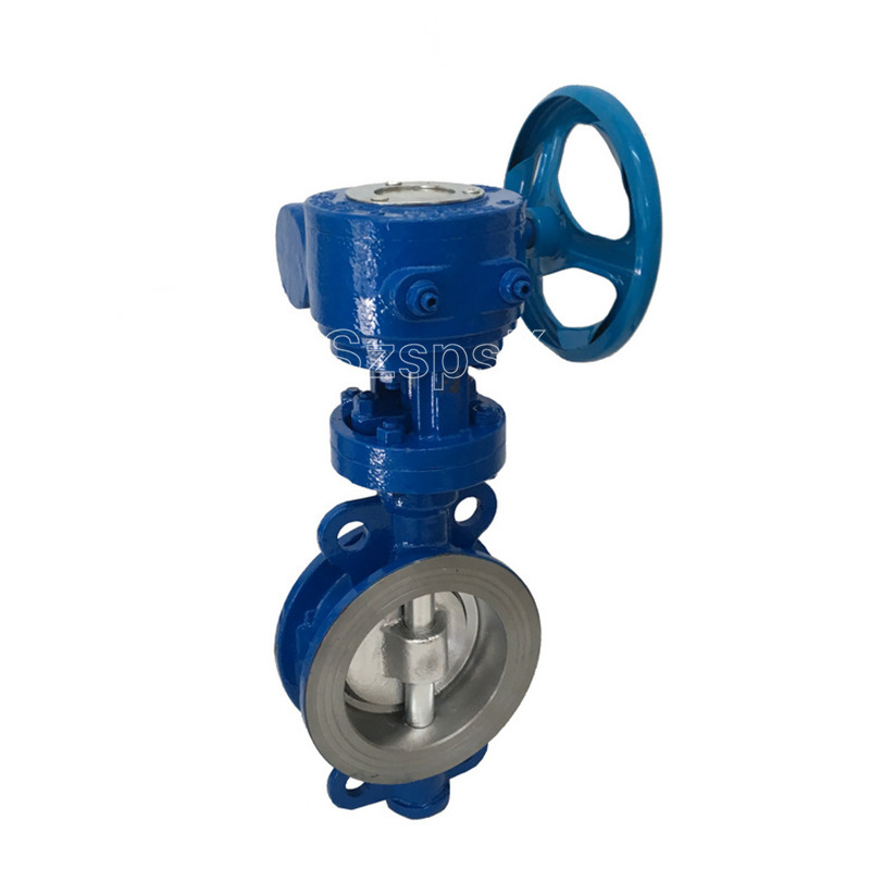 手动对夹式304不锈钢蜗轮硬密封双向三偏心碟阀D373W蜗轮式蝶阀-阿里巴巴