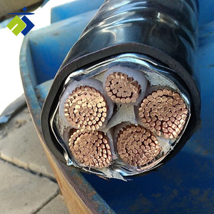 铜电缆YJV3*400+2*185硬线400平方3+2三相五线铜芯电力阻燃铠装-阿里巴巴