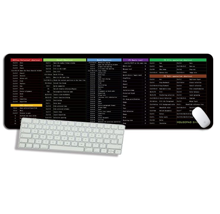 Supply Shortcut Key Mouse Pad Extra Large Thickened Desk Keyboard Pad ...