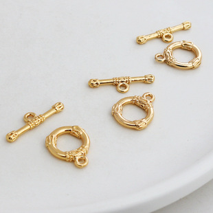 14k包金保色配件IQ扣项链手链扣OT扣12mm连接扣diy饰品收尾扣头-阿里巴巴