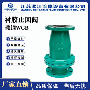 衬胶止回阀 H44J-10C 铸钢法兰止回阀 旋启式 耐弱酸碱电站脱硫-阿里巴巴