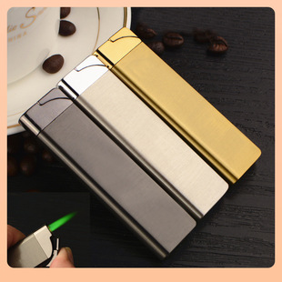 D8001长条充气打火机防风绿火焰迷你细长女士气体个性金属礼品-阿里巴巴