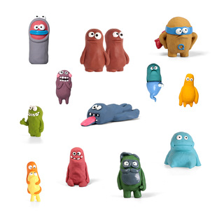 Qmonster宠物狗狗泥塑造型小人怪兽表情玩具乳胶发声磨牙陪伴解闷-阿里巴巴