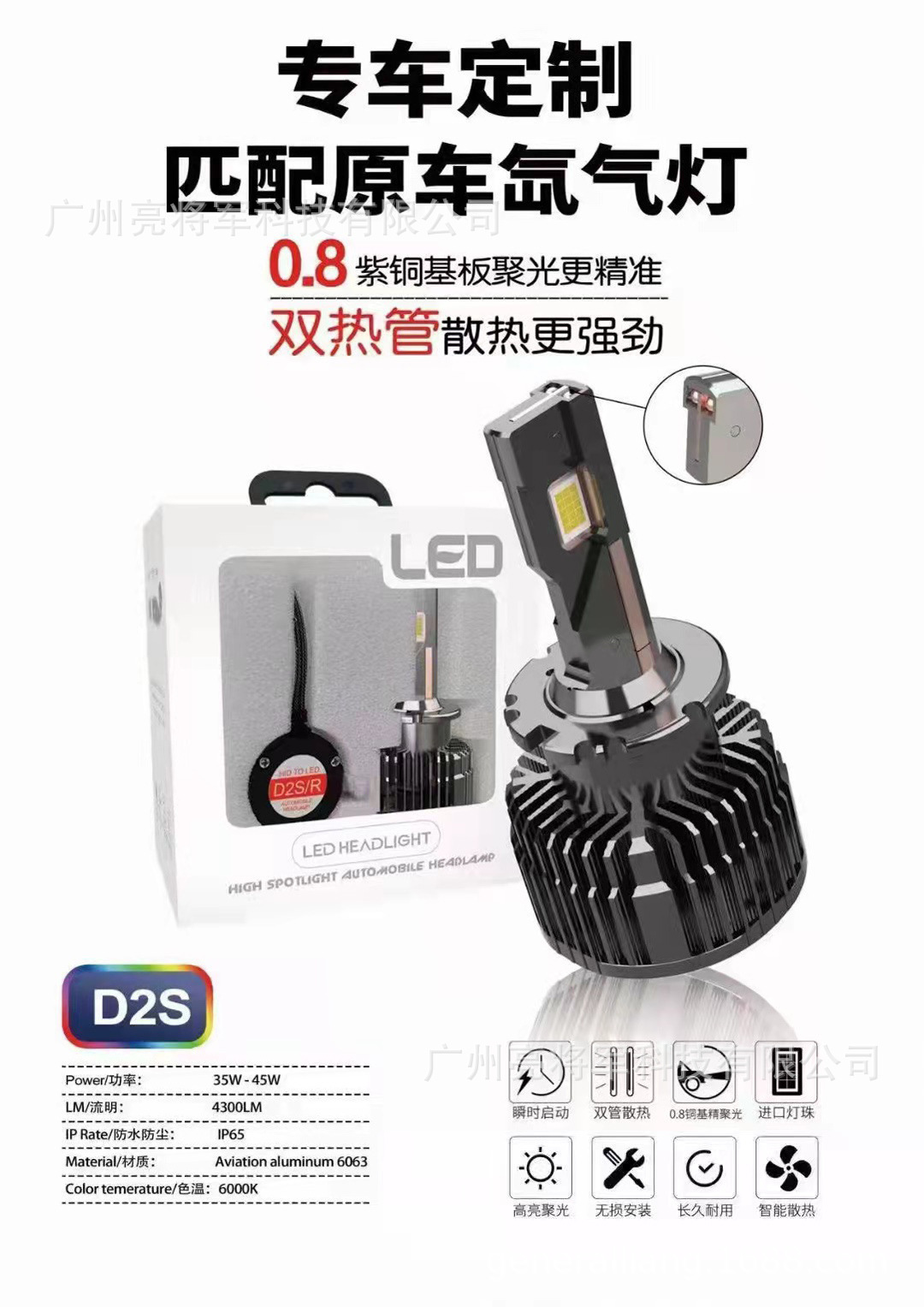 d1s led汽车大灯D3S D2S D4S D5S带解码一体D系列车灯LED透镜灯泡-阿里巴巴