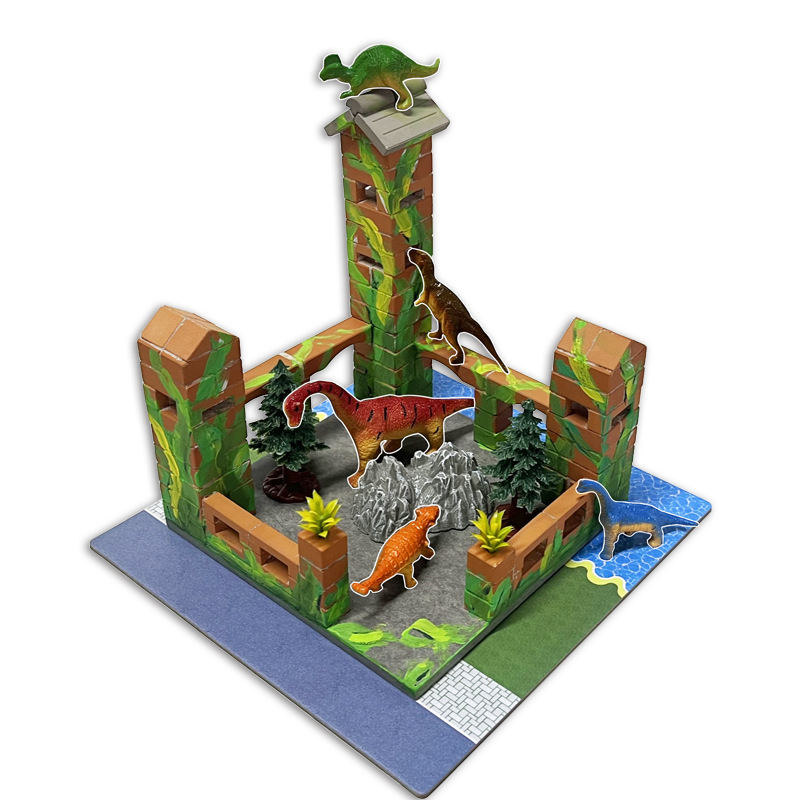 Puppet builder masons build house material bag toys children's ...