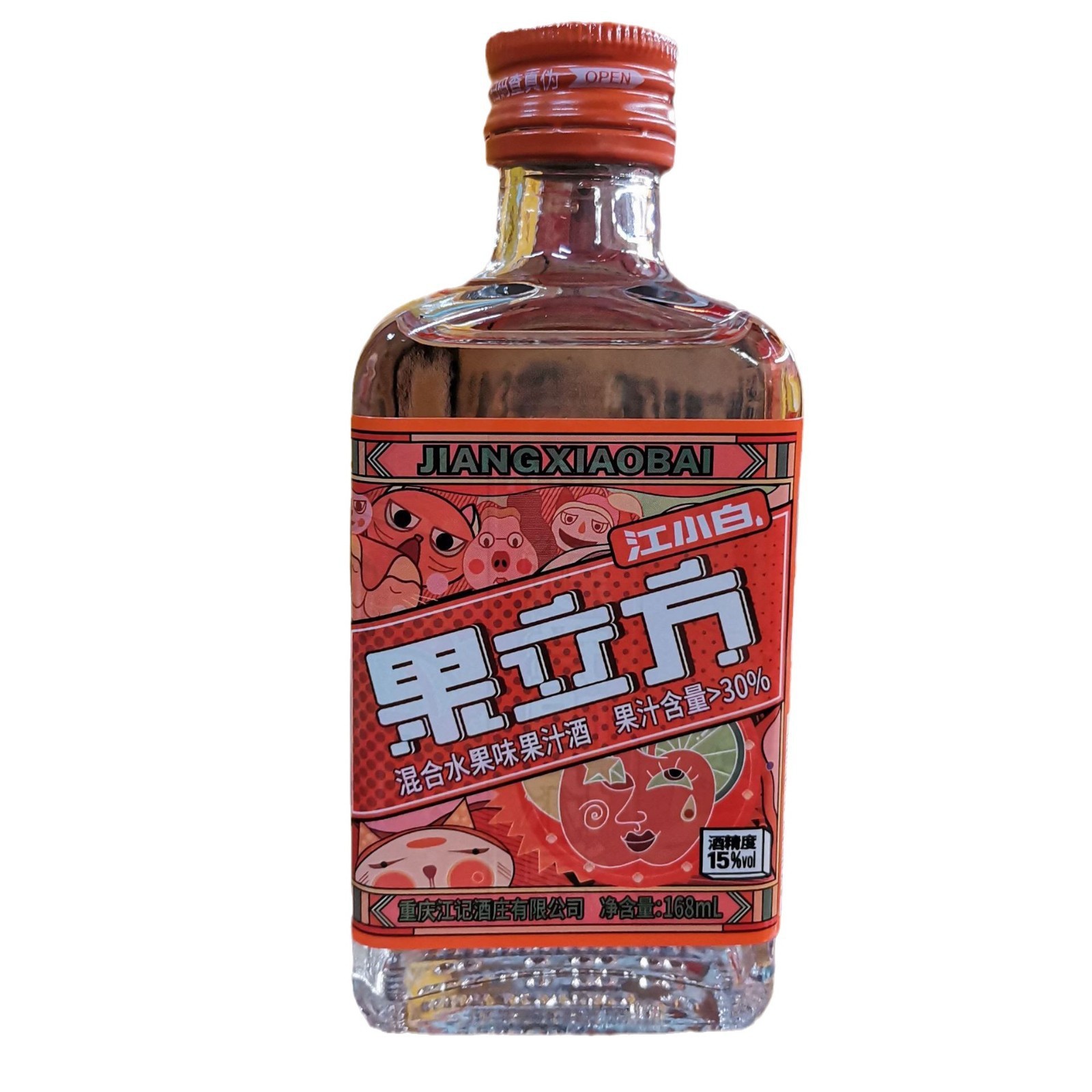 江小白果立方水蜜桃味果酒23度 混合水果味果汁酒15度 168ml*24瓶-阿里巴巴