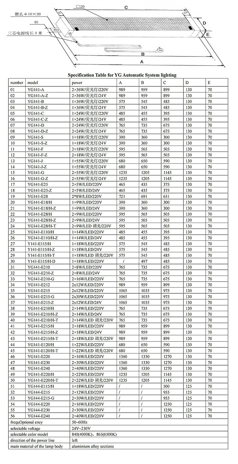 YG141-E210-H自动化系统专用防眩光格栅灯一体化嵌入式无影灯-阿里巴巴