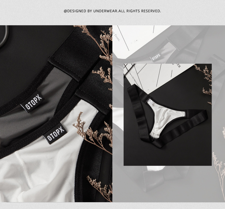 GTOPX MAN夏季男士冰丝双丁裤 速卖通亚马逊性感情趣丁字内裤-阿里巴巴