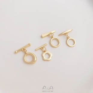 保色14K包金小号梅花形唇形钉形棒OT扣手工diy饰品配件-阿里巴巴