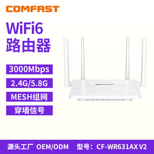 COMFAST CF-WR631AX V2 全千兆5G双频WIFI6四天线3000M无线路由器-阿里巴巴