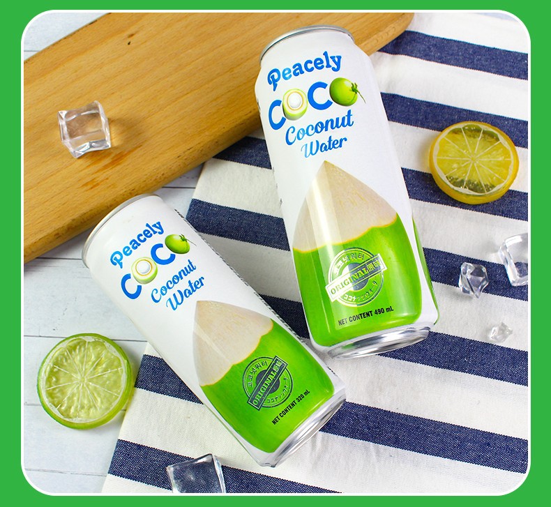 越南进口饮料peacely佩思利椰子水320ml椰子果汁果味饮品铝瓶罐装-阿里巴巴