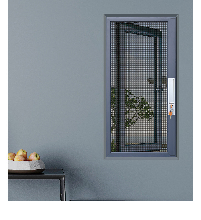 批发纱窗型材 高清透明隐形金刚网纱窗 防蚊防盗铝合金平开纱窗-阿里巴巴