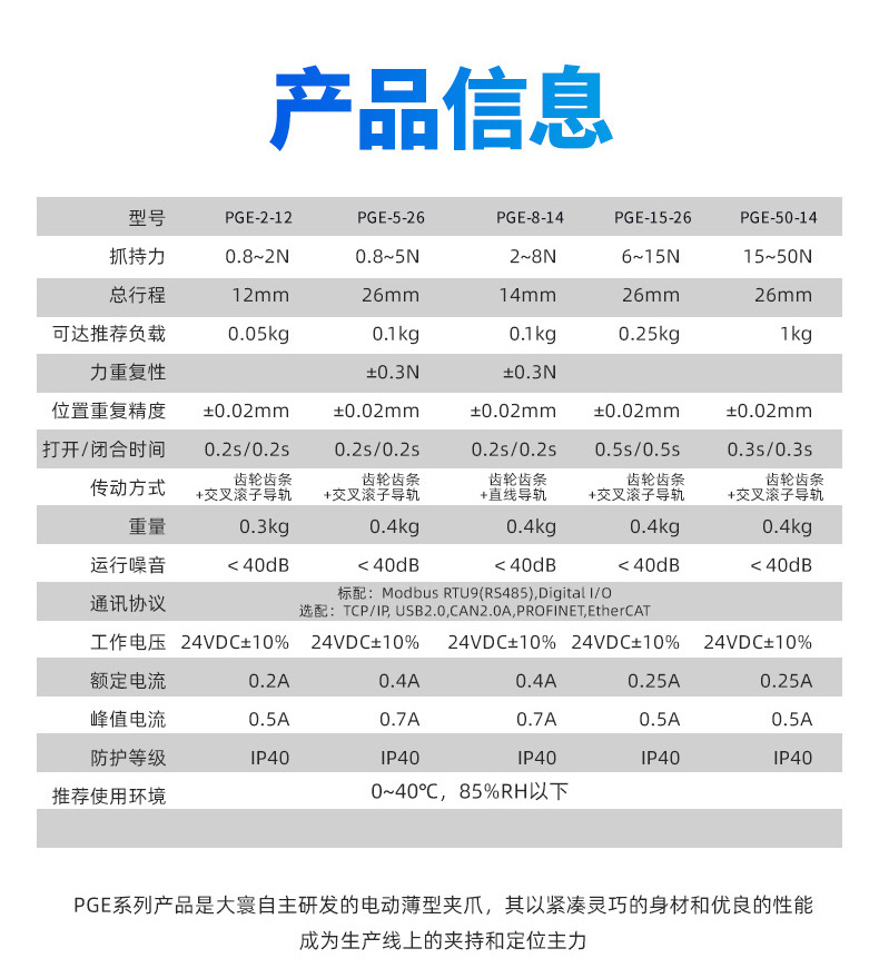 大寰PGE-50-26工业薄型电动夹爪电子3C医疗汽车零部件微小件抓取-阿里巴巴