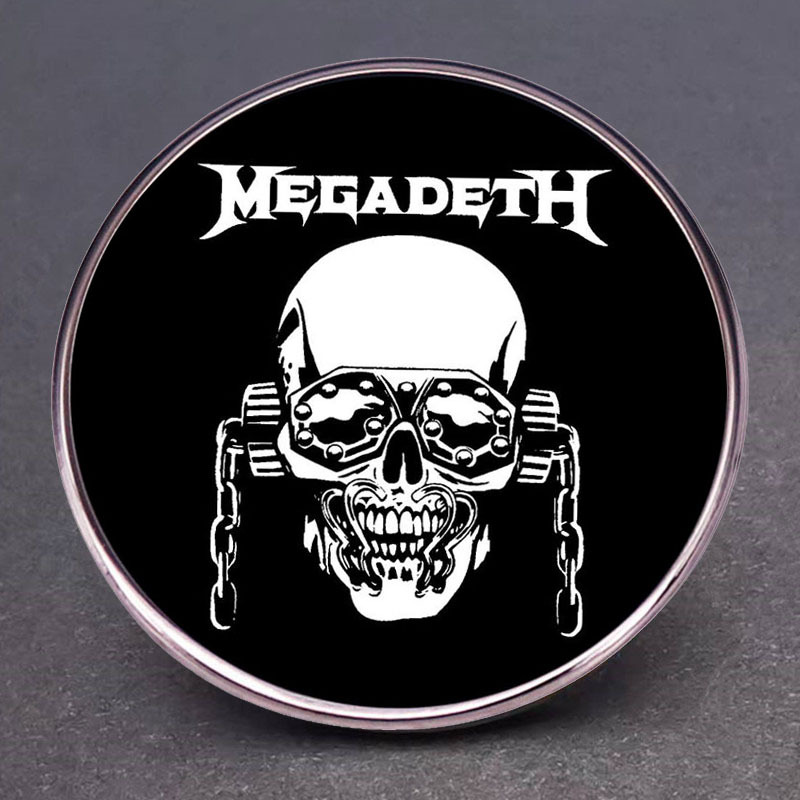 Megadeth麦格帝斯胸针摇滚乐队金属音乐别针胸章合金徽章配饰-阿里巴巴