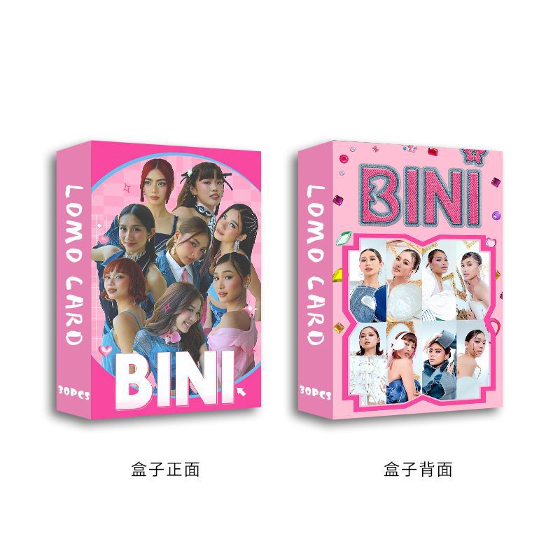 现货 BINI菲律宾女团双面30张盒装照片卡 LOMO卡 应援ins卡片贺卡-阿里巴巴