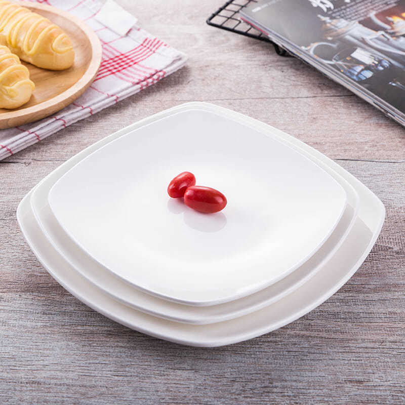 陶瓷盘子酒店家用四方盘正方形盘浅盘方盘酒店炒饭盘小吃点心盘-阿里巴巴