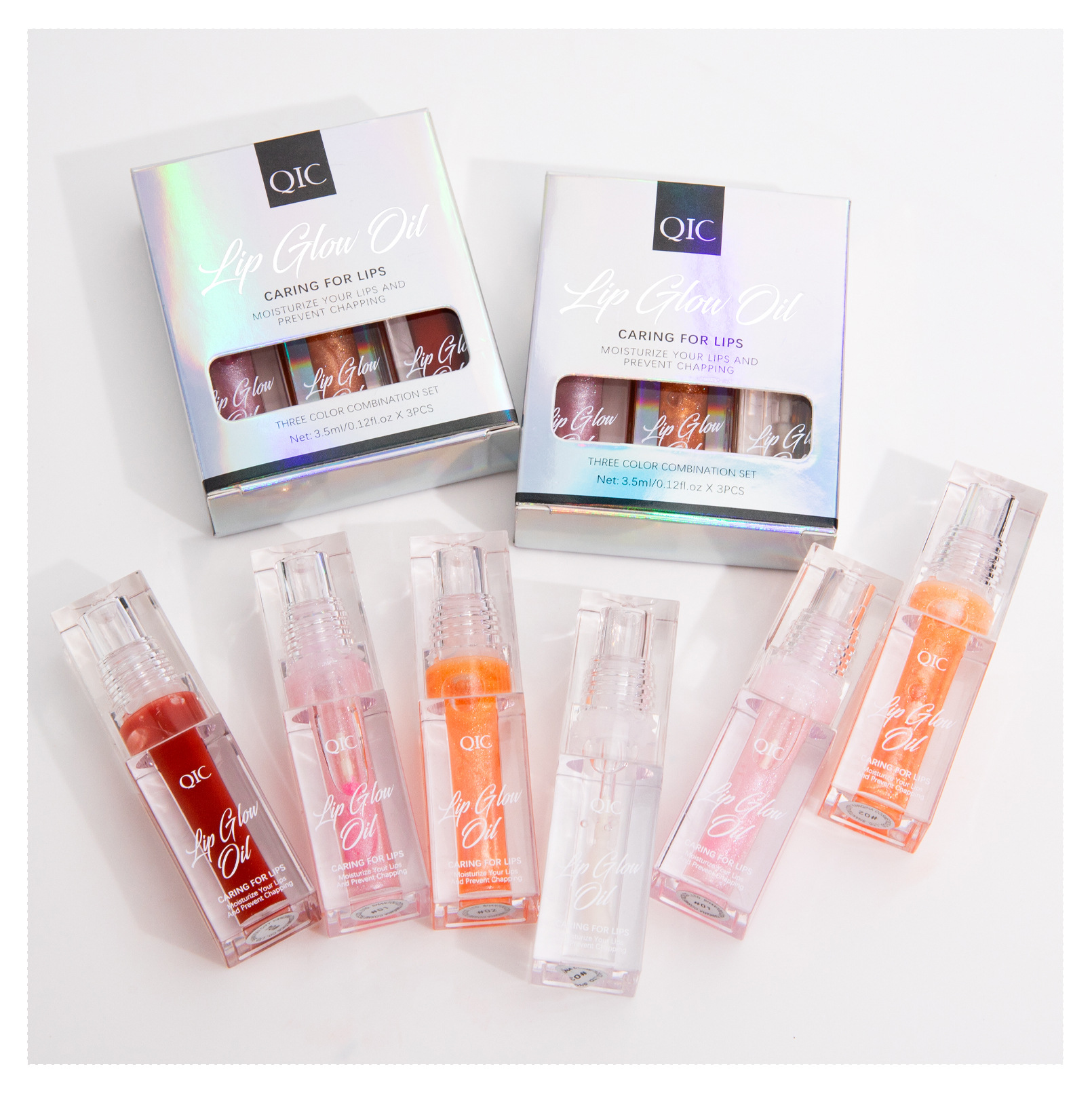 QIC跨境爆款唇油滋润保湿变色唇油 Color changing lip唇彩套装-阿里巴巴