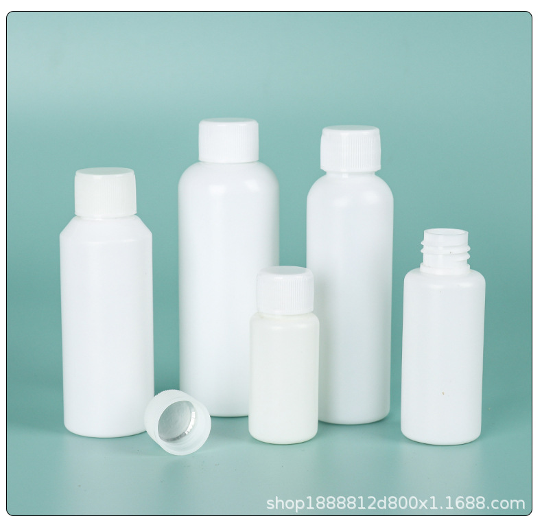 厂家批发30ml 100毫升塑料瓶HDPE瓶子白色液体样品瓶酒精分装瓶-阿里巴巴