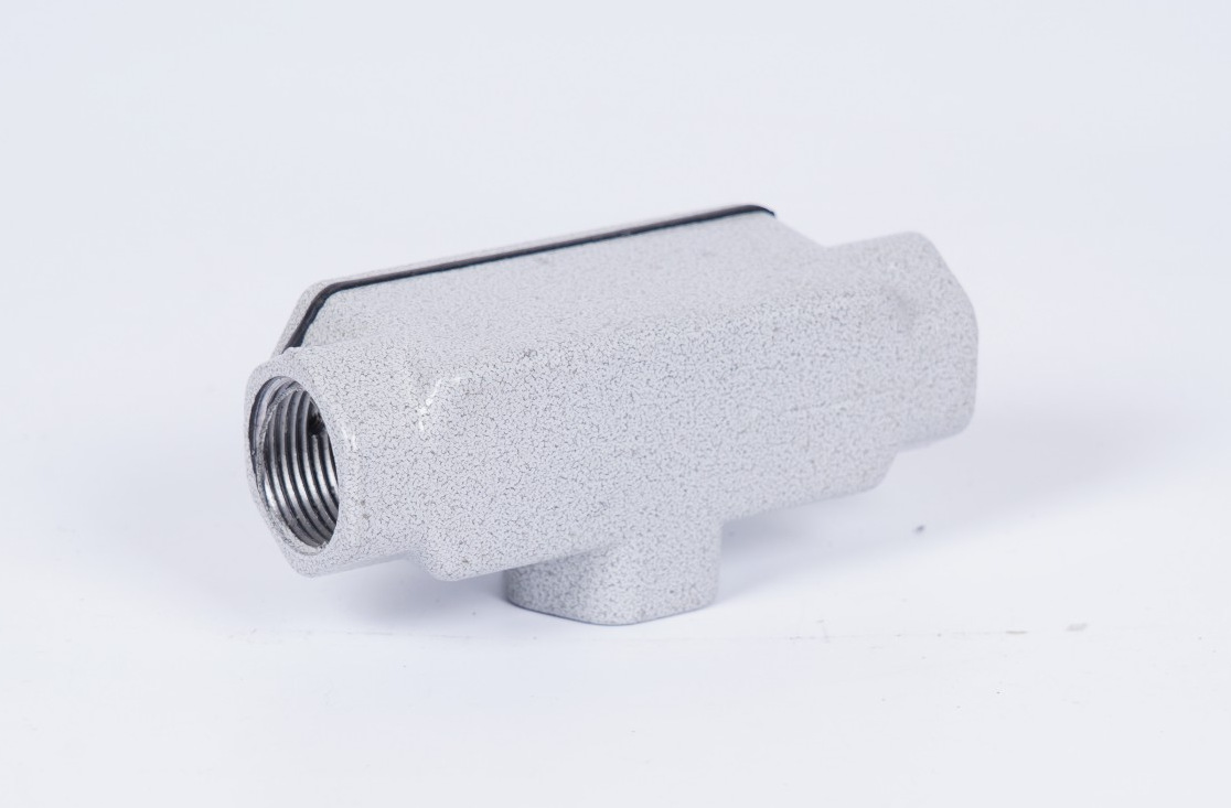 防爆穿线盒BHC合金三通6分接线盒YHXE直通四通DN20元宝弯通过线盒-阿里巴巴