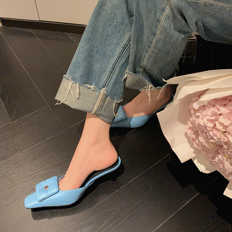 CHIKO Ronna Square Toe Stiletto Clogs/Mules Shoes