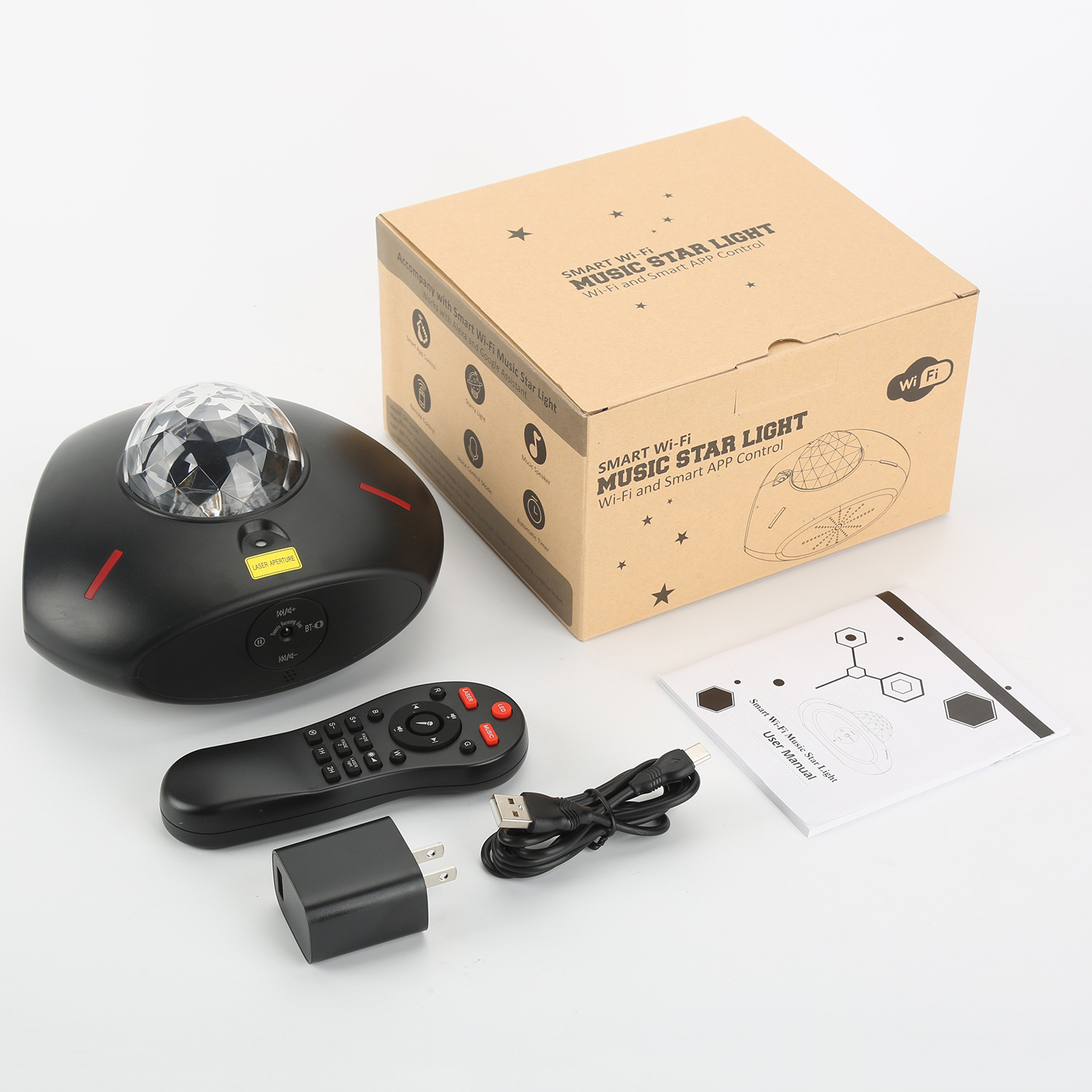 厂家加工定制插电音乐星空灯三角形氛围灯Wi-Fi智能款投影灯夜灯采购价格、怎么样、行情市场-CCEE选品中心