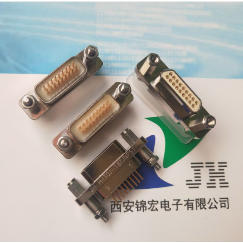 HJ30J带尾罩高速传输矩形连接器HJ30J-12/18/24/30/36/55/100TJ-A-阿里巴巴