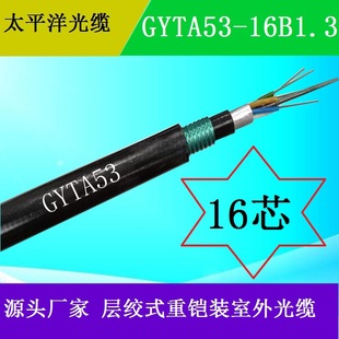 太平洋光缆 GYTA53-16B1 16芯单模 重铠装室外光缆 直埋 架空光缆-阿里巴巴