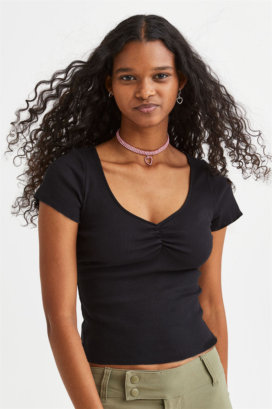 售价不低于19.9元~A141#外单 V领轮廓修身短袖T恤-阿里巴巴