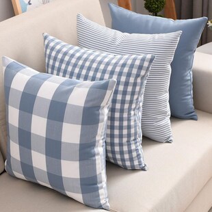 nordic plaid cushion cover living room sofa pillow backrest-阿里巴巴