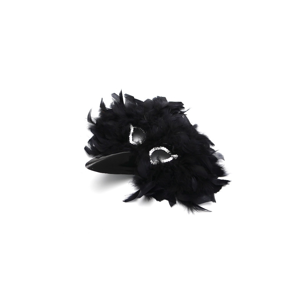 Halloween Feather Mask Crow Raven Fluffy Feather Eye Mask-阿里巴巴