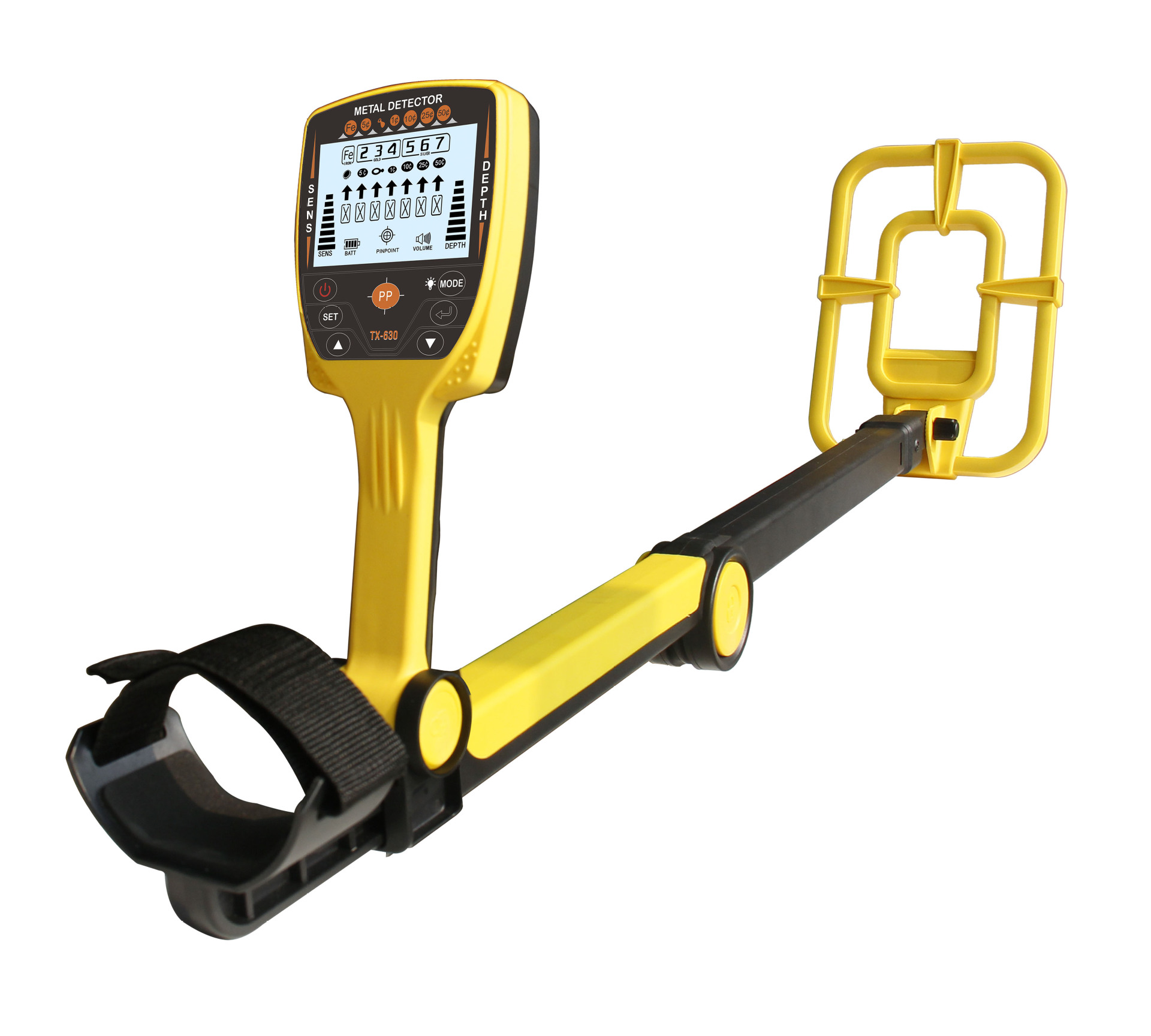 新款上海天巡MD-630便携式折叠户外手持金属探测器液晶显示-阿里巴巴