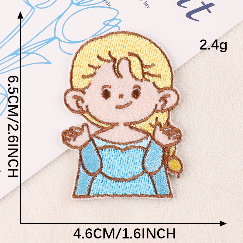 Computer cartoon princess badge logo embroidered clothing textiles ...